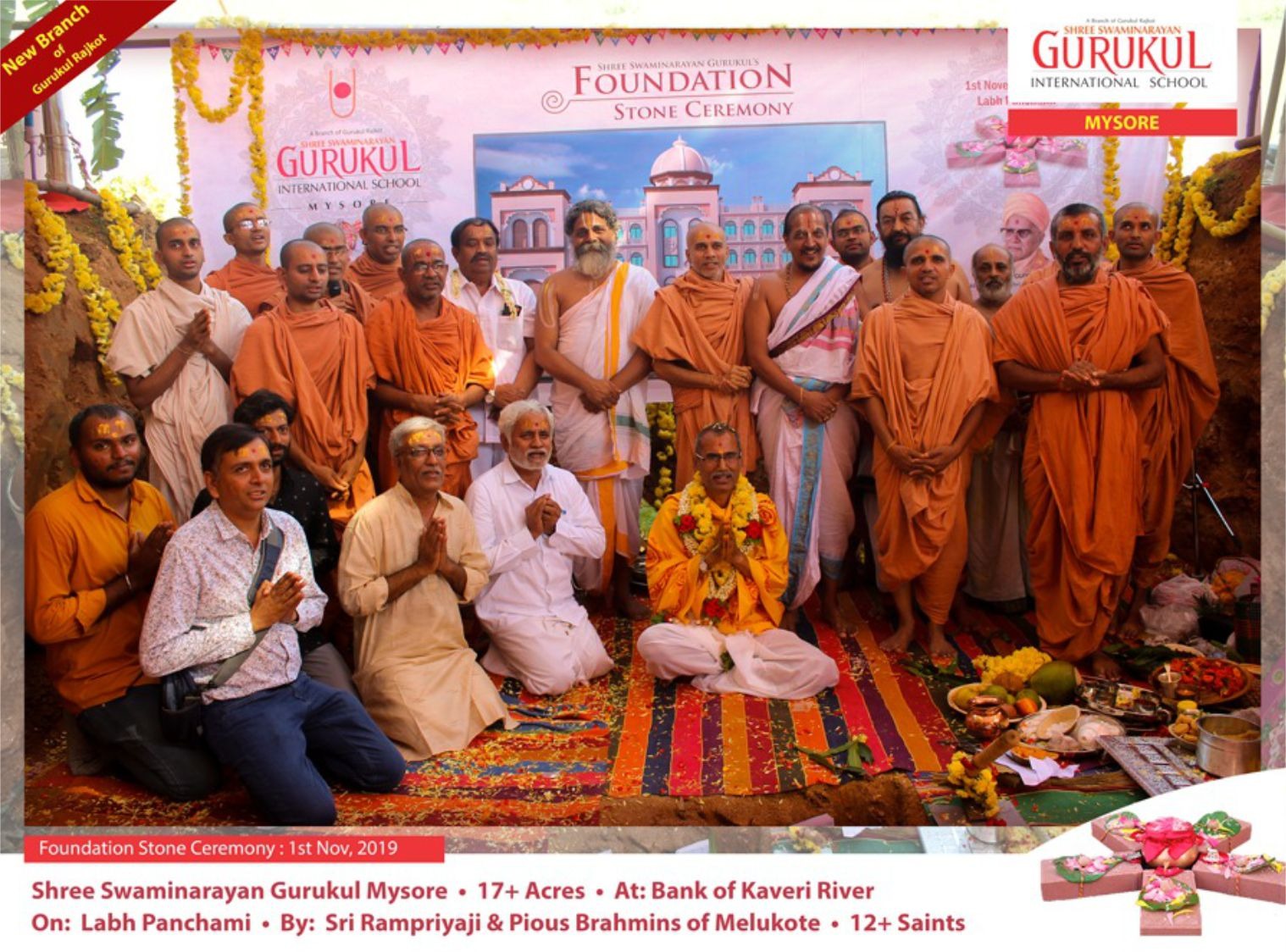 Foundation Stone Ceremony of Shree Swaminarayan Gurukul Mysore ...