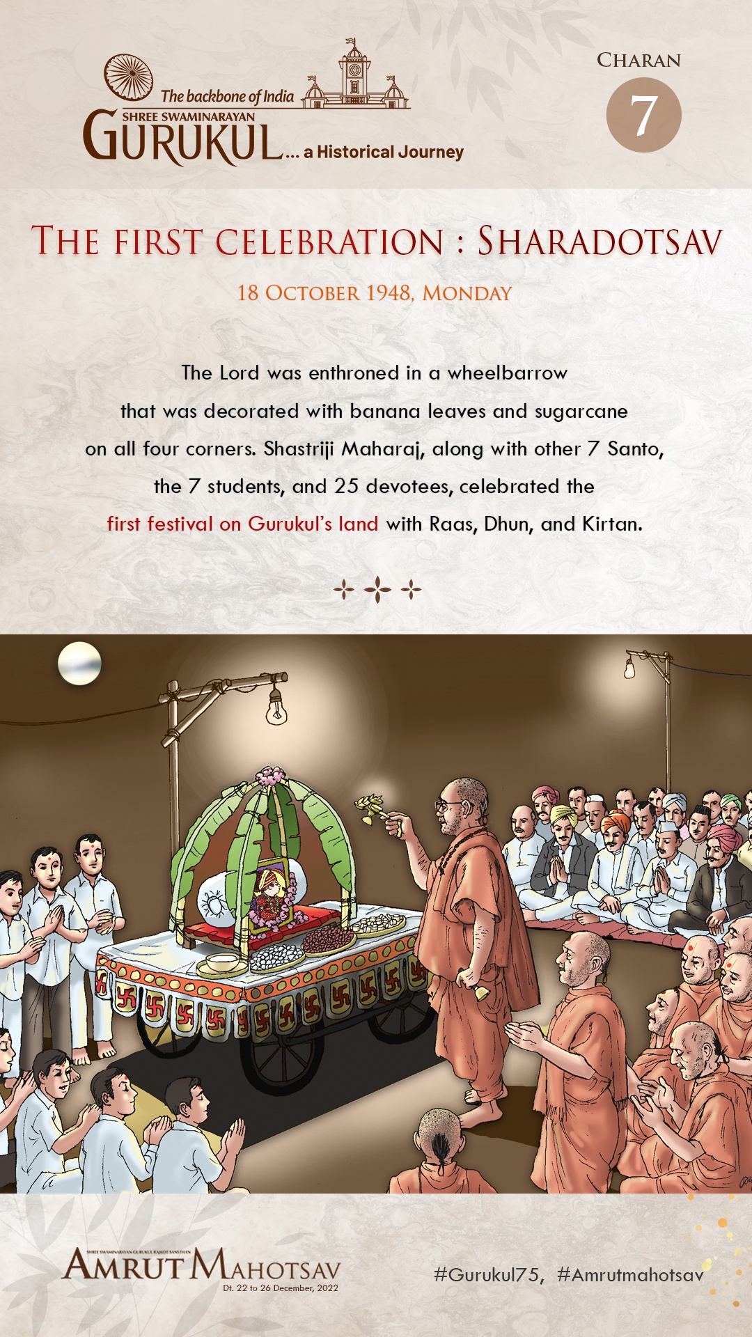 a Historical Journey : The first celebration : Sharadotsav (Charan 7 ...