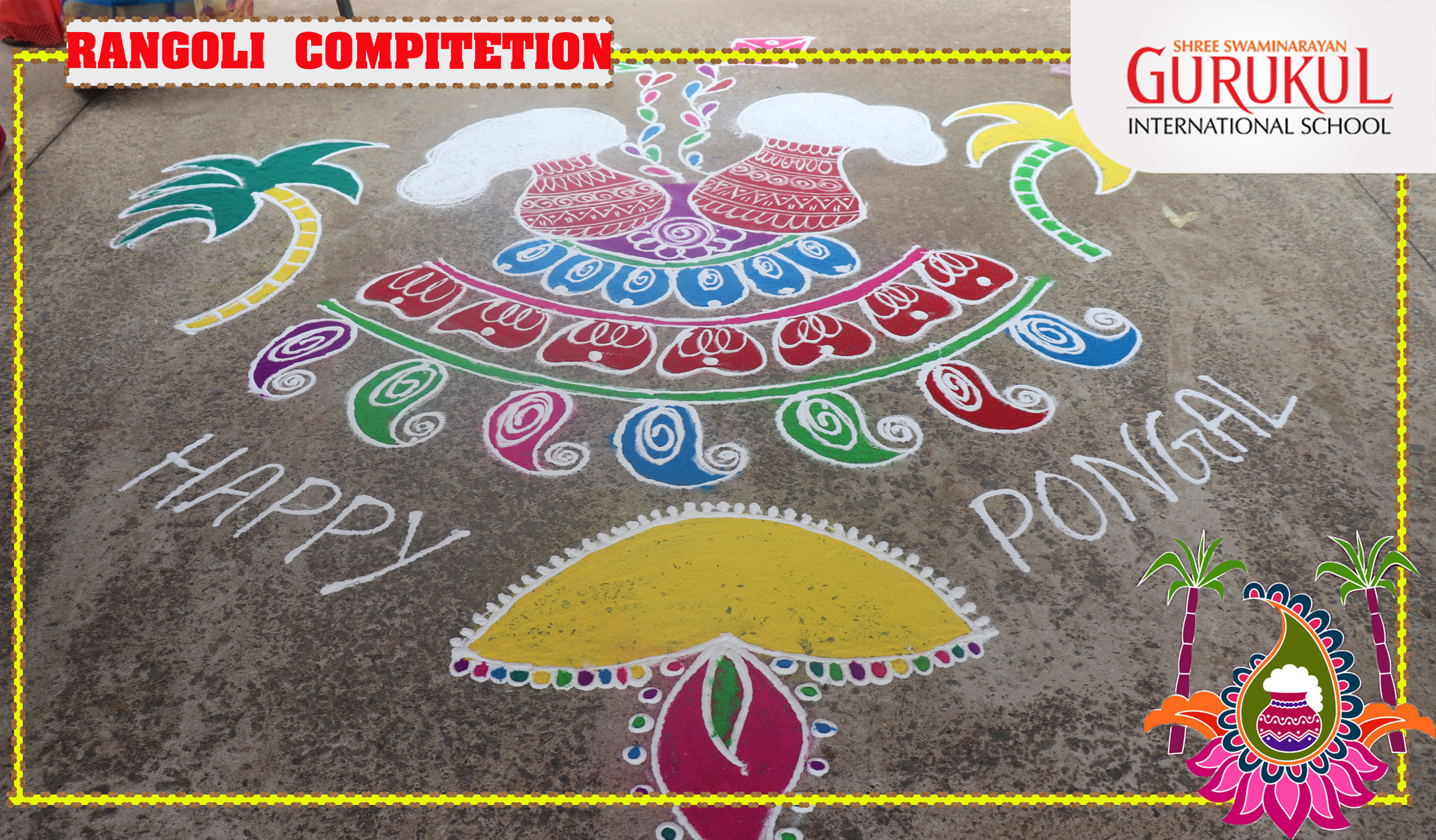 Rangoli Competition at Gurukul Vijayawada | Swaminarayan Gurukul Rajkot ...