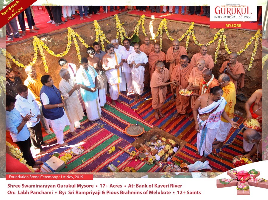 Foundation Stone Ceremony of Shree Swaminarayan Gurukul Mysore ...
